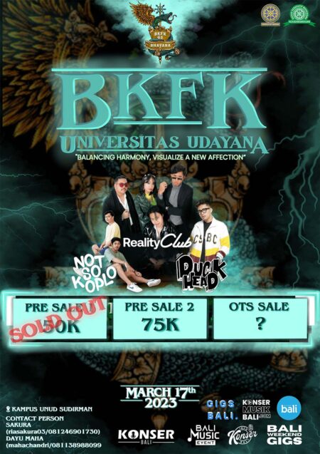 BKFK Universitas Udayana Bali 2023 - Info Tiket & Detail Konser